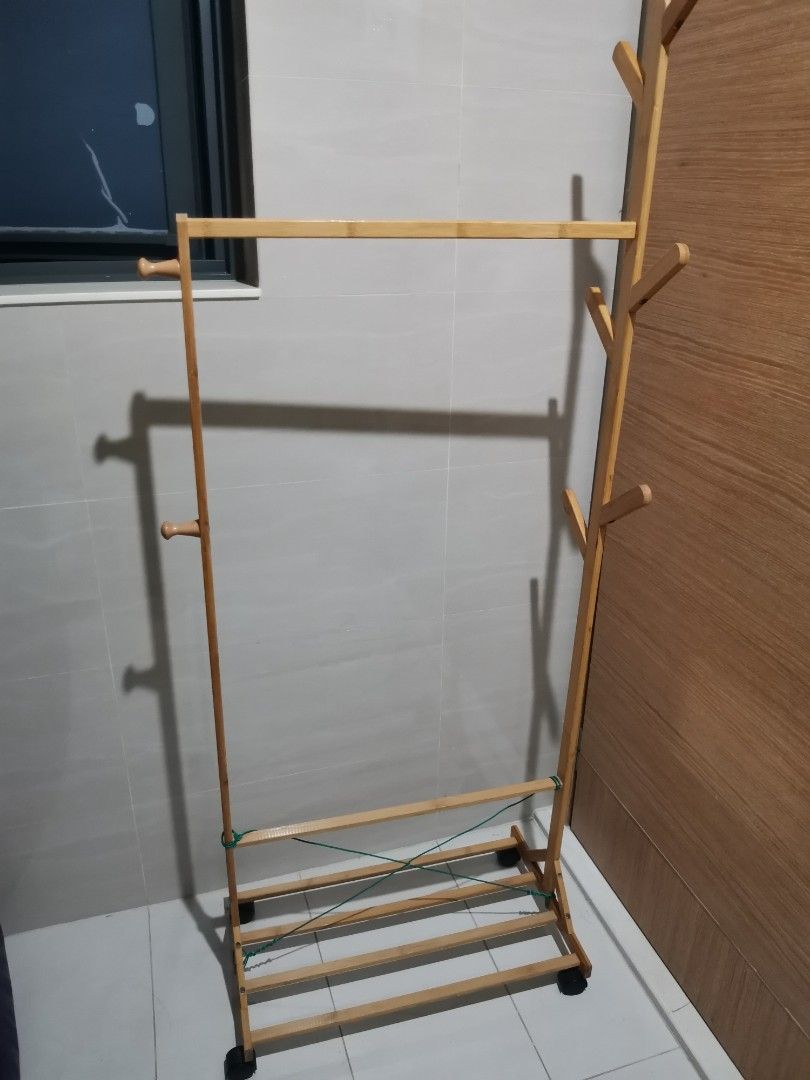 bamboo clothes drying rack, Furniture & Home Living, Home Improvement ...