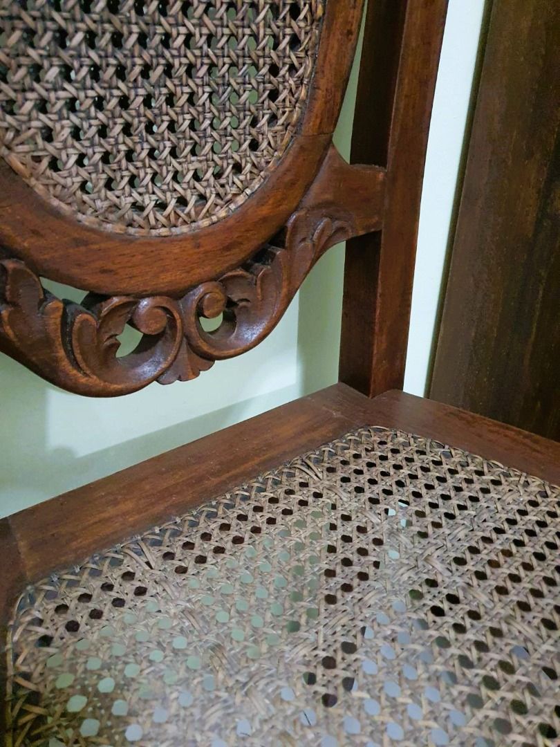Beautiful old solihiya chair with intricate carvings, Hobbies & Toys ...
