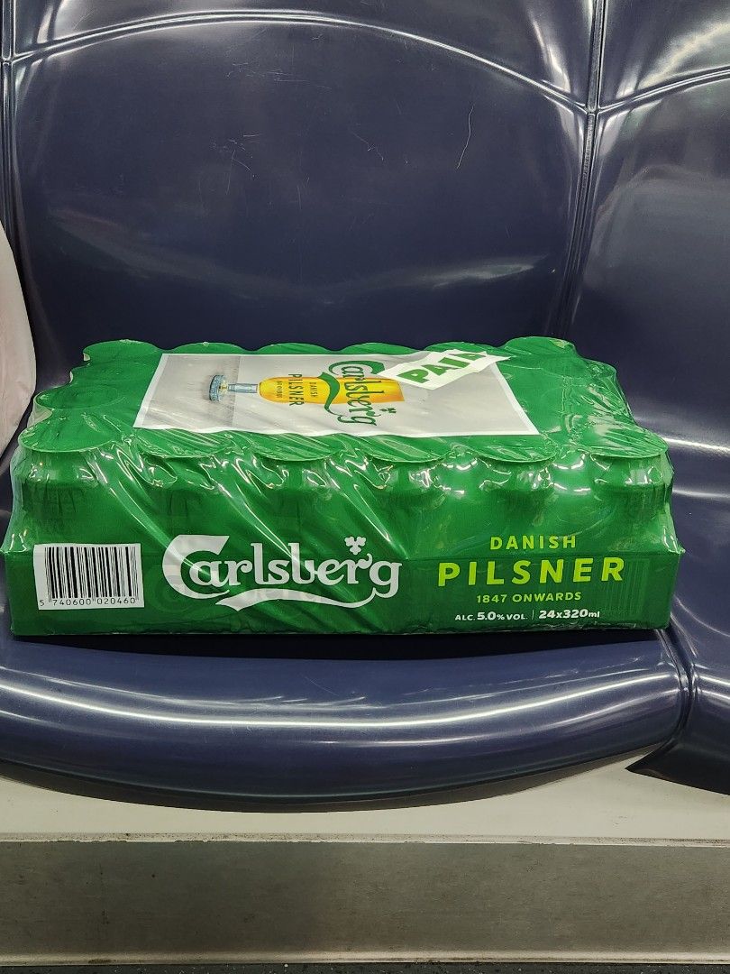 Calsberg Beer cans 320ml × 24, Food & Drinks, Alcoholic Beverages on ...