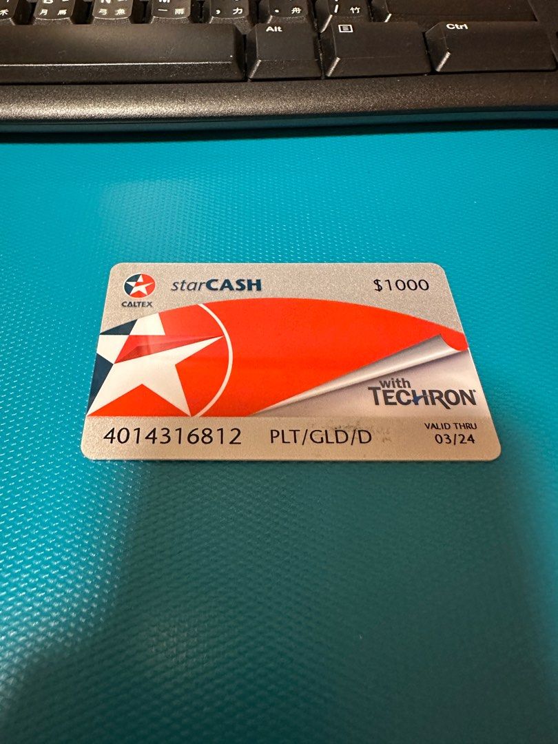 Caltex star cash card $1000, 汽車配件, 其他 - Carousell