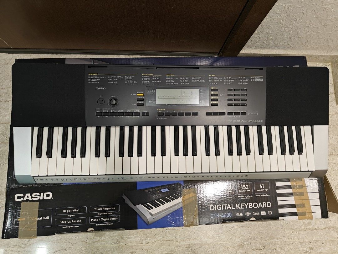 Casio Keyboard with Stand and Bench CTK-4400, Hobbies & Toys, Music ...