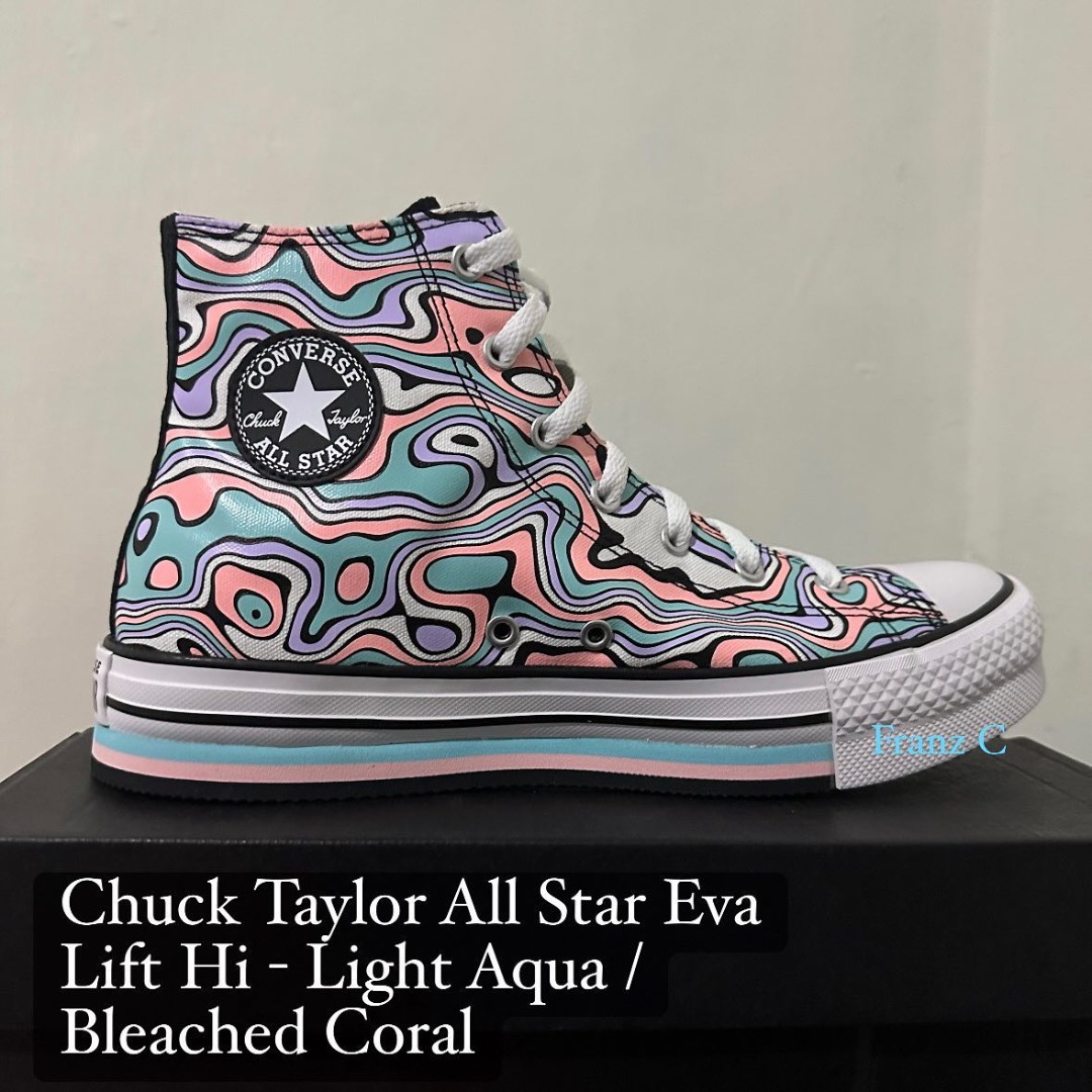 Converse - Chuck Taylor All Star Eva Lift Hi - Light Aqua/Bleached ...