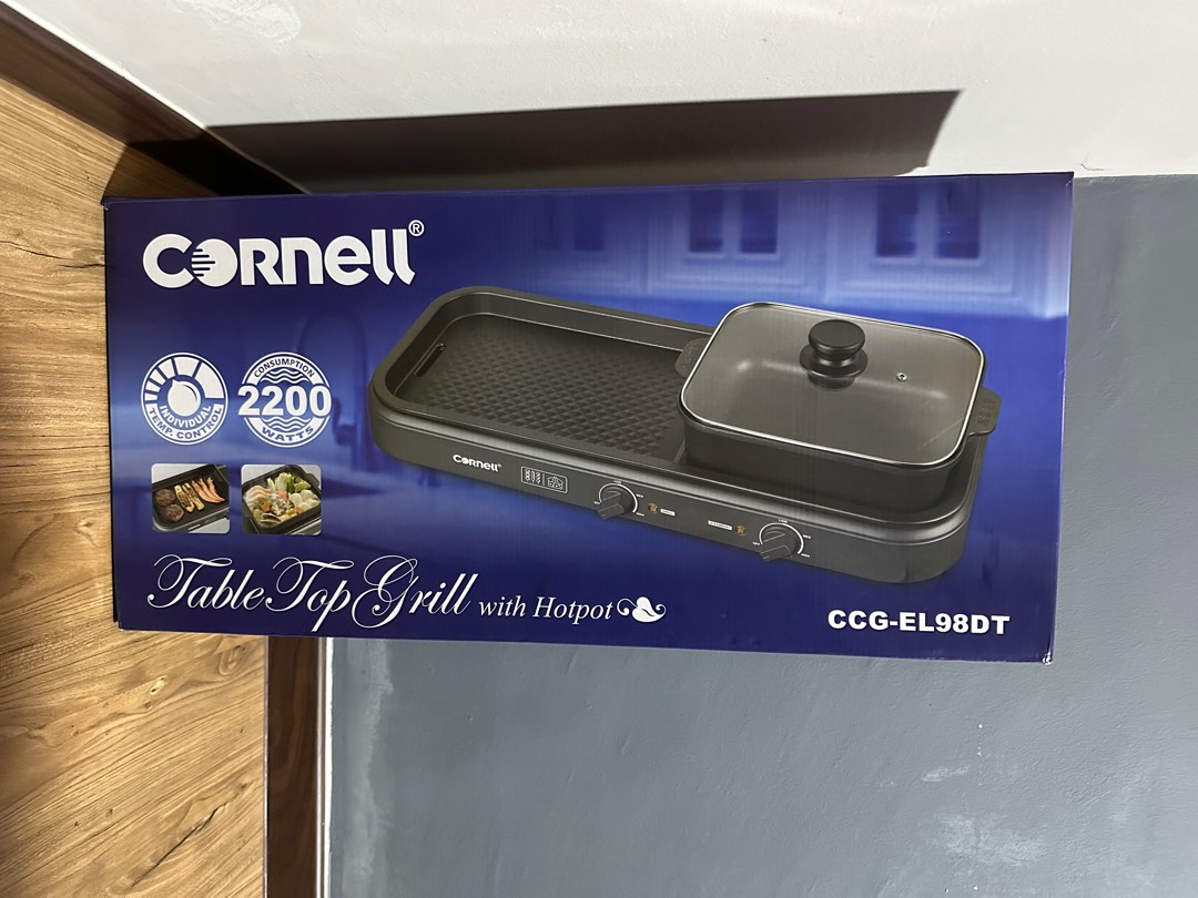 Cornell 2-in-1 Steamboat BBQ Pan Grill Hot Pot Set, TV & Home ...