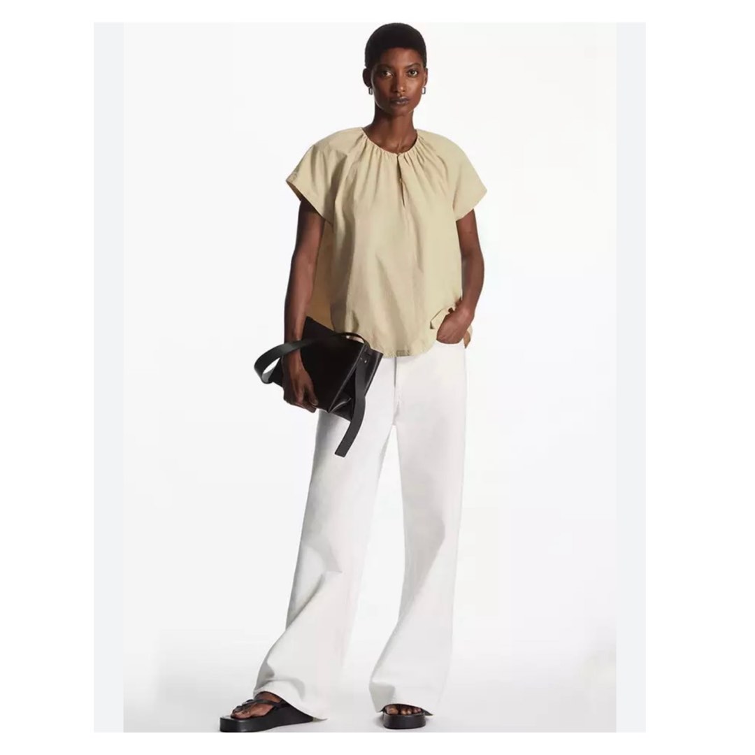 COS gathered top, Women's Fashion, Tops, Blouses on Carousell