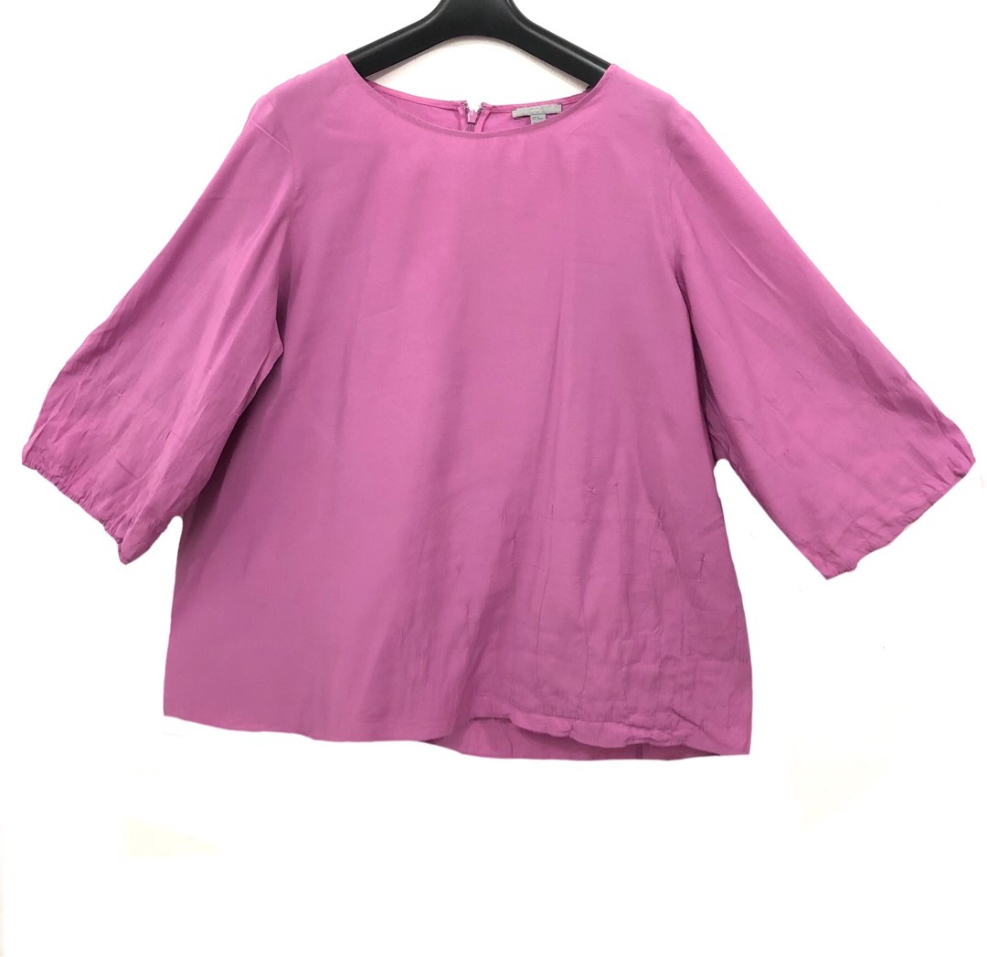 COS Modal Blend Pink Purple Detailed Stitch Pattern Loosefit Tops ...