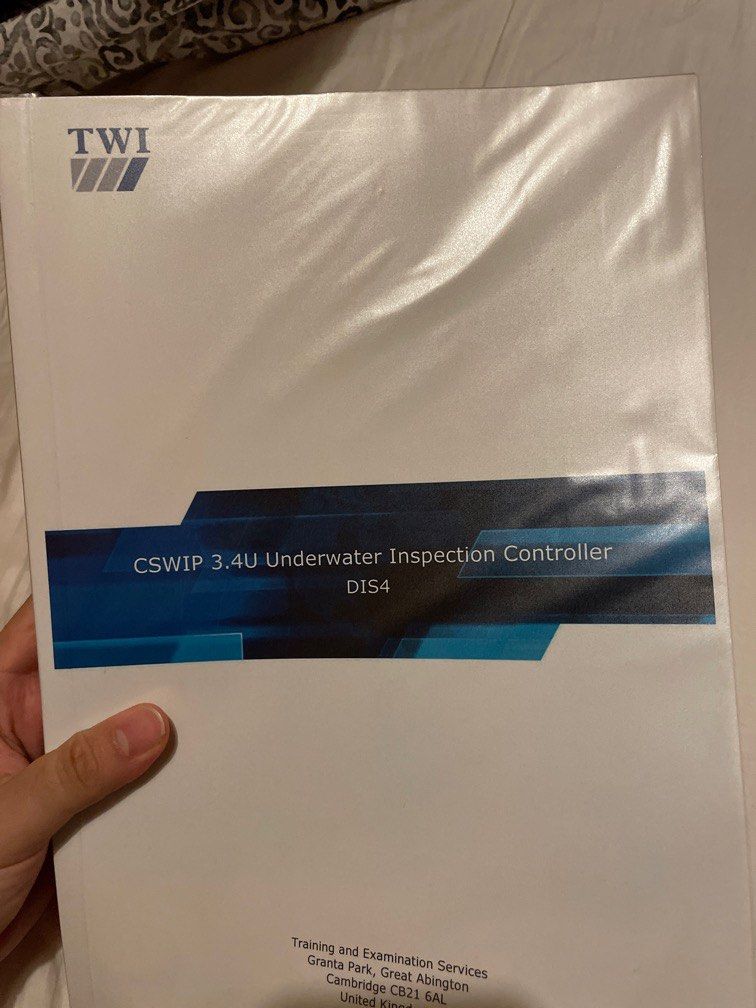 CSWIP 3.4U Underwater Inspection Controller DIS4 Printed book, Hobbies ...