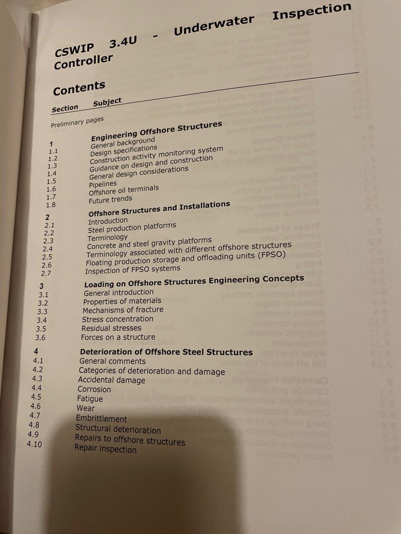 CSWIP 3.4U Underwater Inspection Controller DIS4 Printed book, Hobbies ...