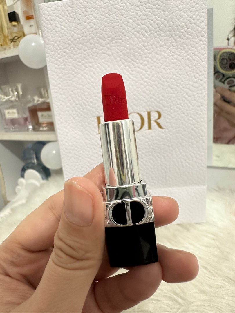 DIOR ROUGE 999 velvet MINI, Beauty & Personal Care, Face, Makeup on ...