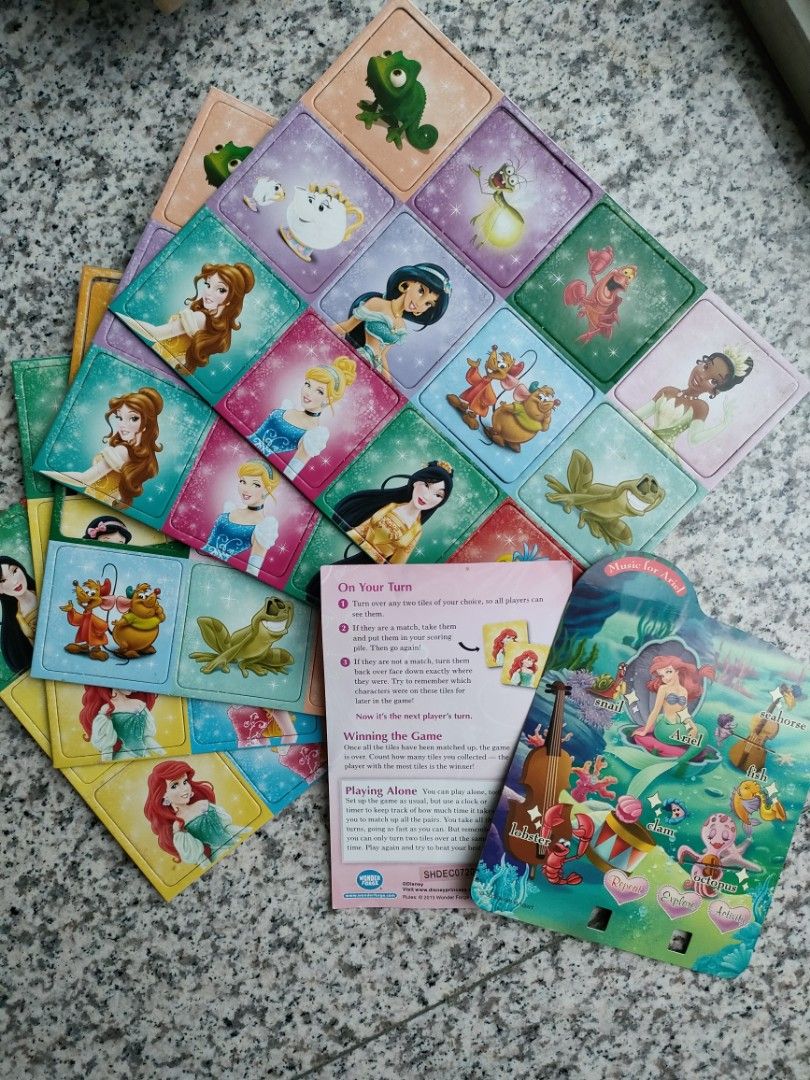 Disney Princess matching princess game, Hobbies & Toys, Toys & Games on ...
