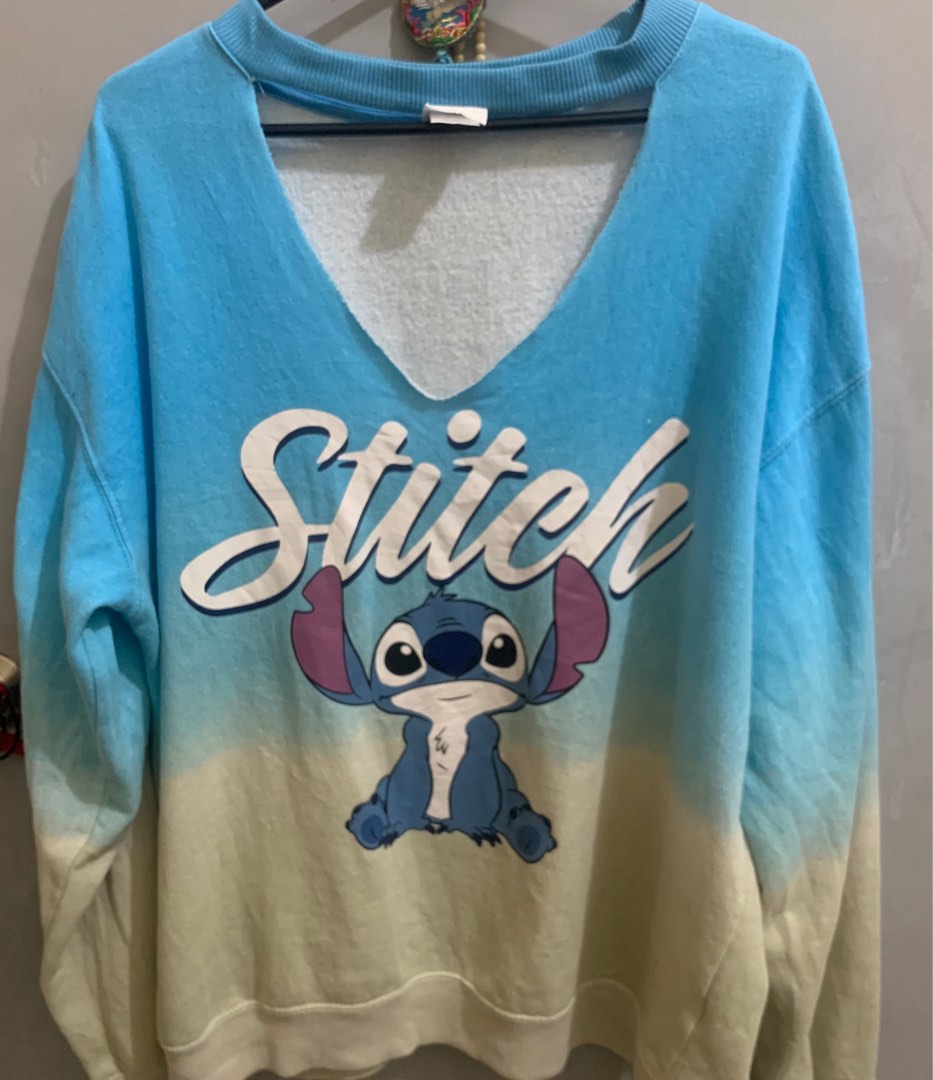 Disney Stitch Sweater Jacket Blue, Women's Fashion, Coats, Jackets and ...