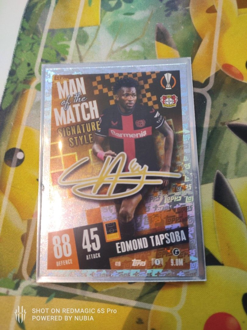 Edmond Tapsoba signature style match attax, Hobbies & Toys, Memorabilia ...