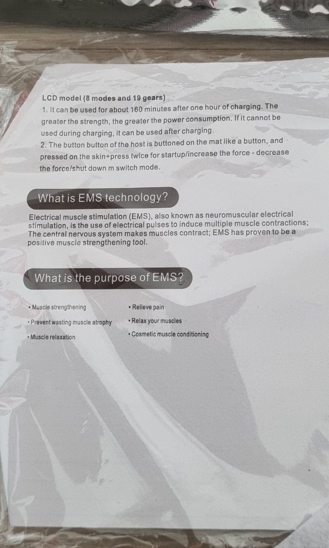 EMS Magic Paste Massager, Health & Nutrition, Massage Devices on Carousell