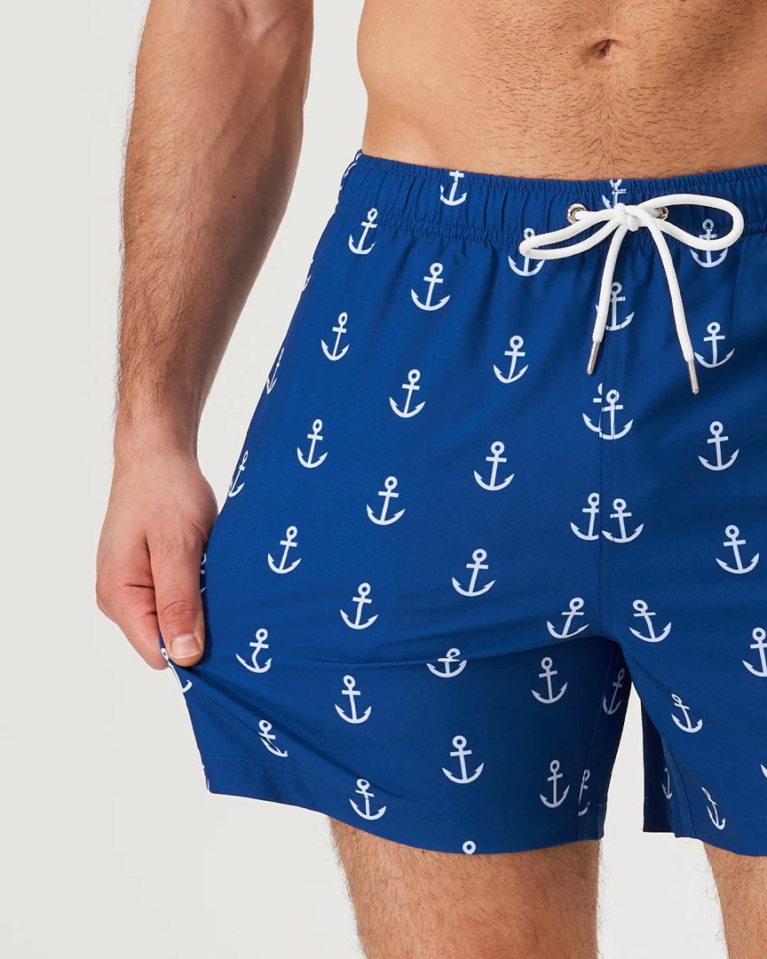 EUBI Signature Swim Shorts (Anchor), Men's Fashion, Bottoms, Swim ...