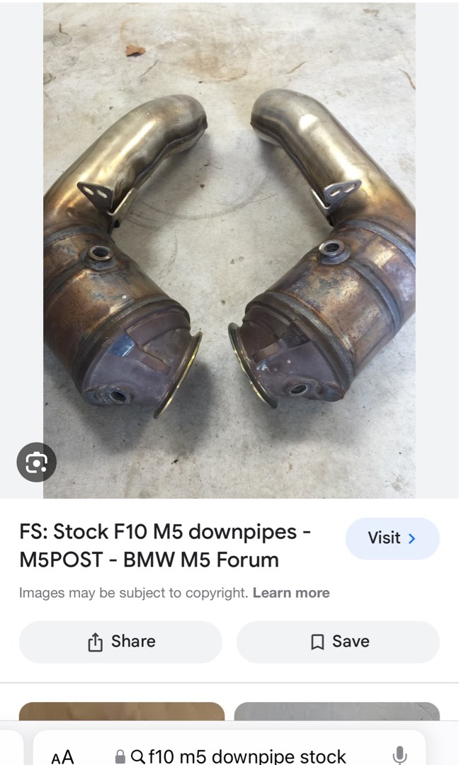 F10 M5 stock downpipe, Car Accessories, Accessories on Carousell