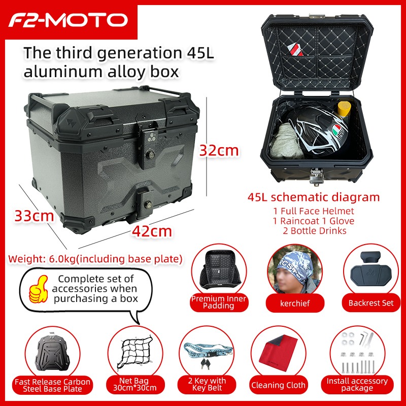 F2-MOTO ALUMINUM BOX -SG STOCK -SPECIAL EDITION -ANTI SCRTCH VERSION ...