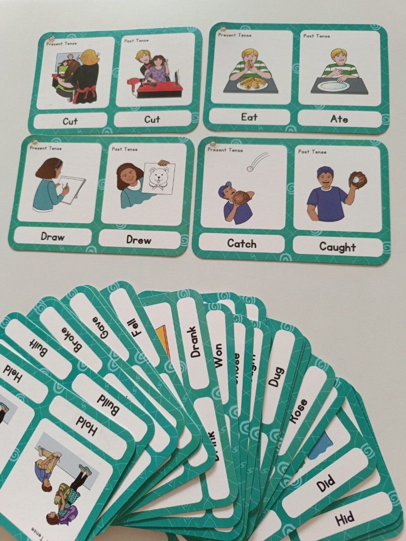 Flash cards to learn unique past tense, Hobbies & Toys, Books ...