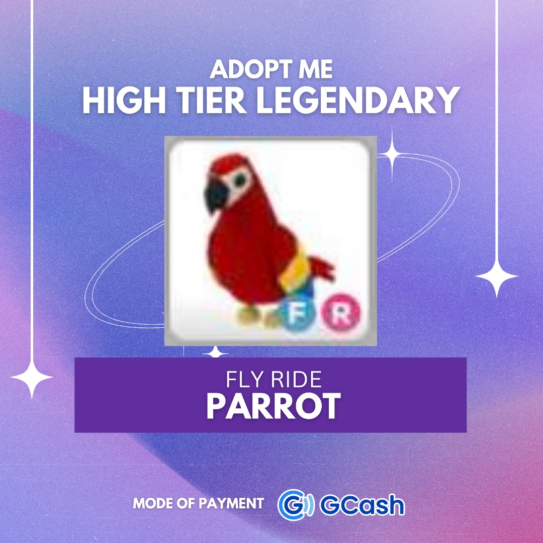 FR Parrot / Fly Ride Parrot Adopt Me, Hobbies & Toys, Toys & Games on Carousell