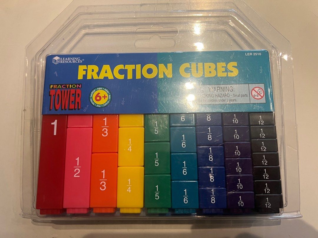 Fraction Cubes分數積木, 興趣及遊戲, 玩具 & 遊戲類 - Carousell