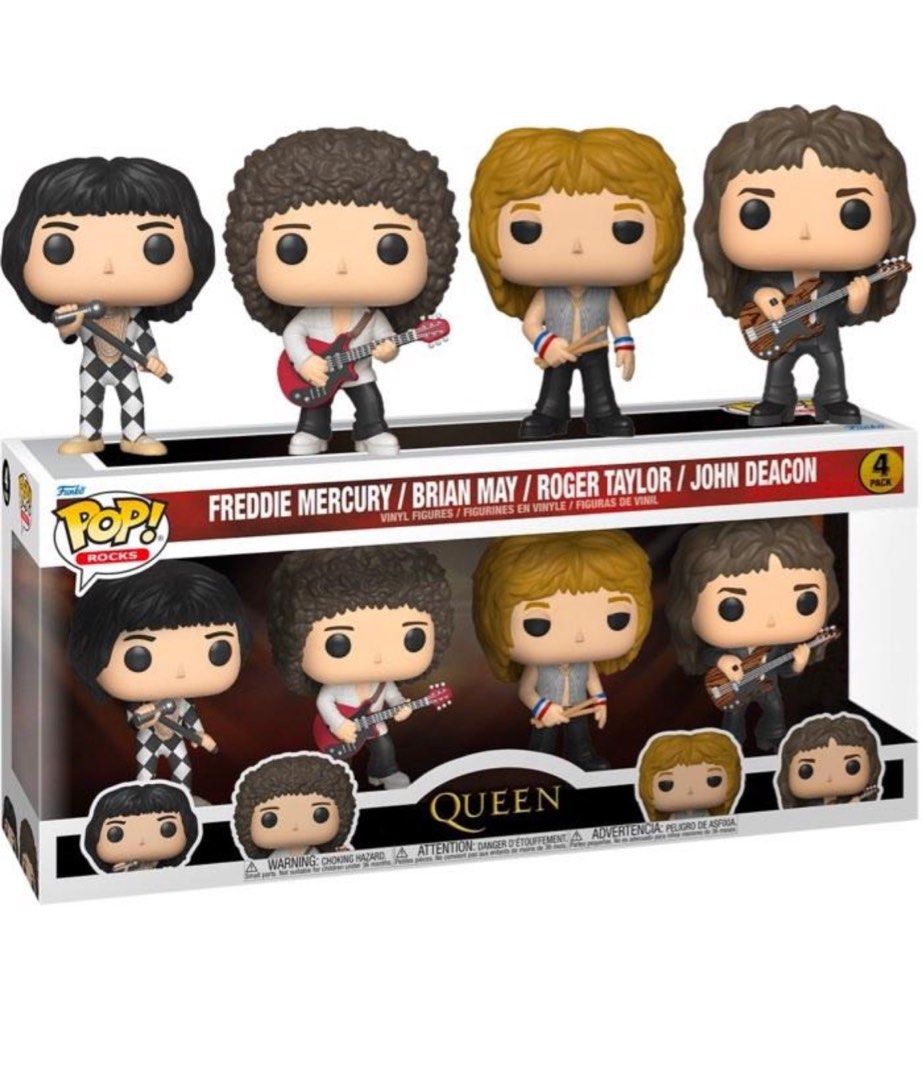 Funko Pop! Queen - Freddie Mercury, Roger Taylor, Brian May & John ...
