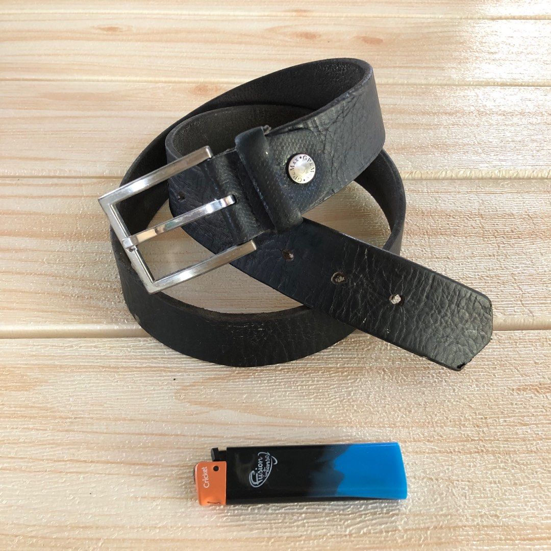 Gp&Max Belt Genuine Leather Black, Men's Fashion, Watches & Accessories ...