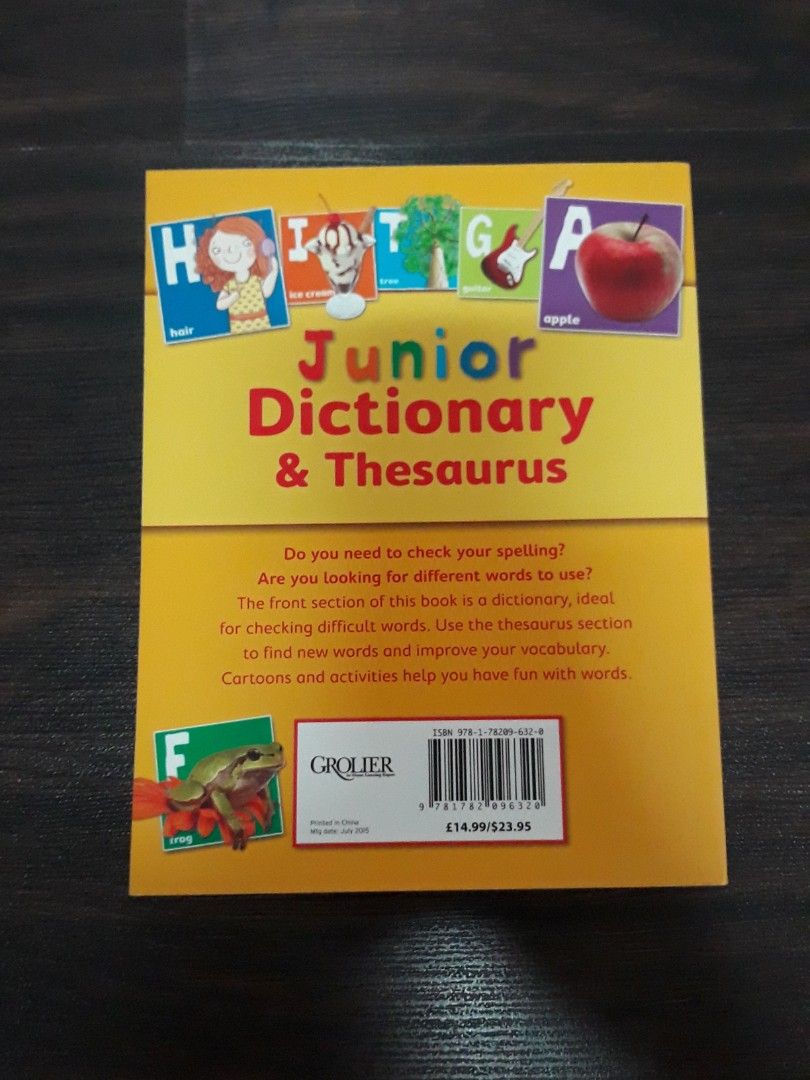 Grolier Junior dictionary & thesaurus, Hobbies & Toys, Books ...