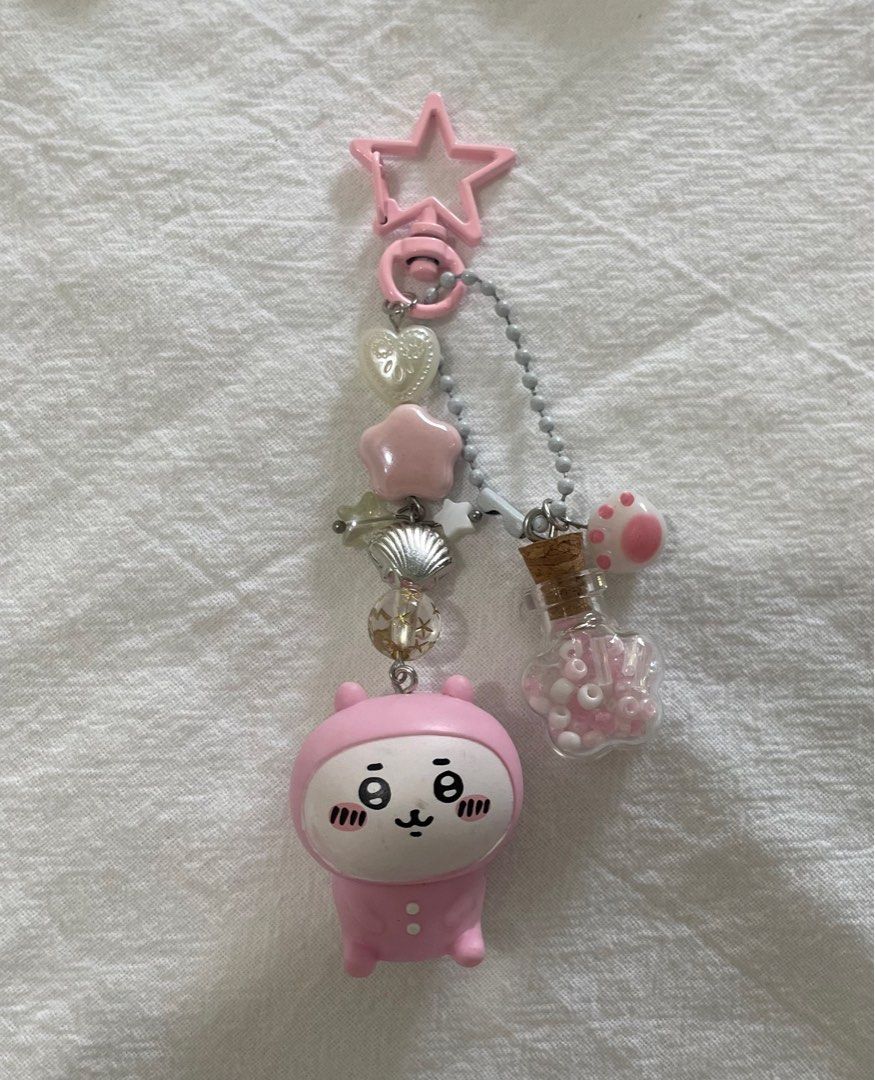 handmade matching chiikawa beaded keychains, Hobbies & Toys, Stationery ...
