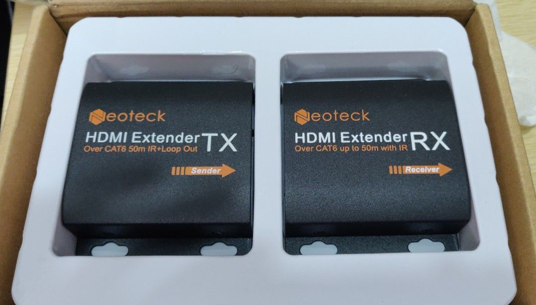 HDMI Extender Neoteck 50m HDMI Repeater with 2 Port HDMI Splitter Loop ...