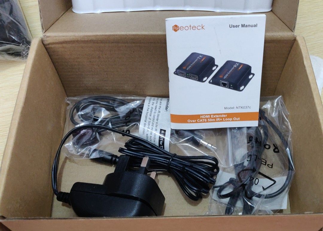 HDMI Extender Neoteck 50m HDMI Repeater with 2 Port HDMI Splitter Loop ...