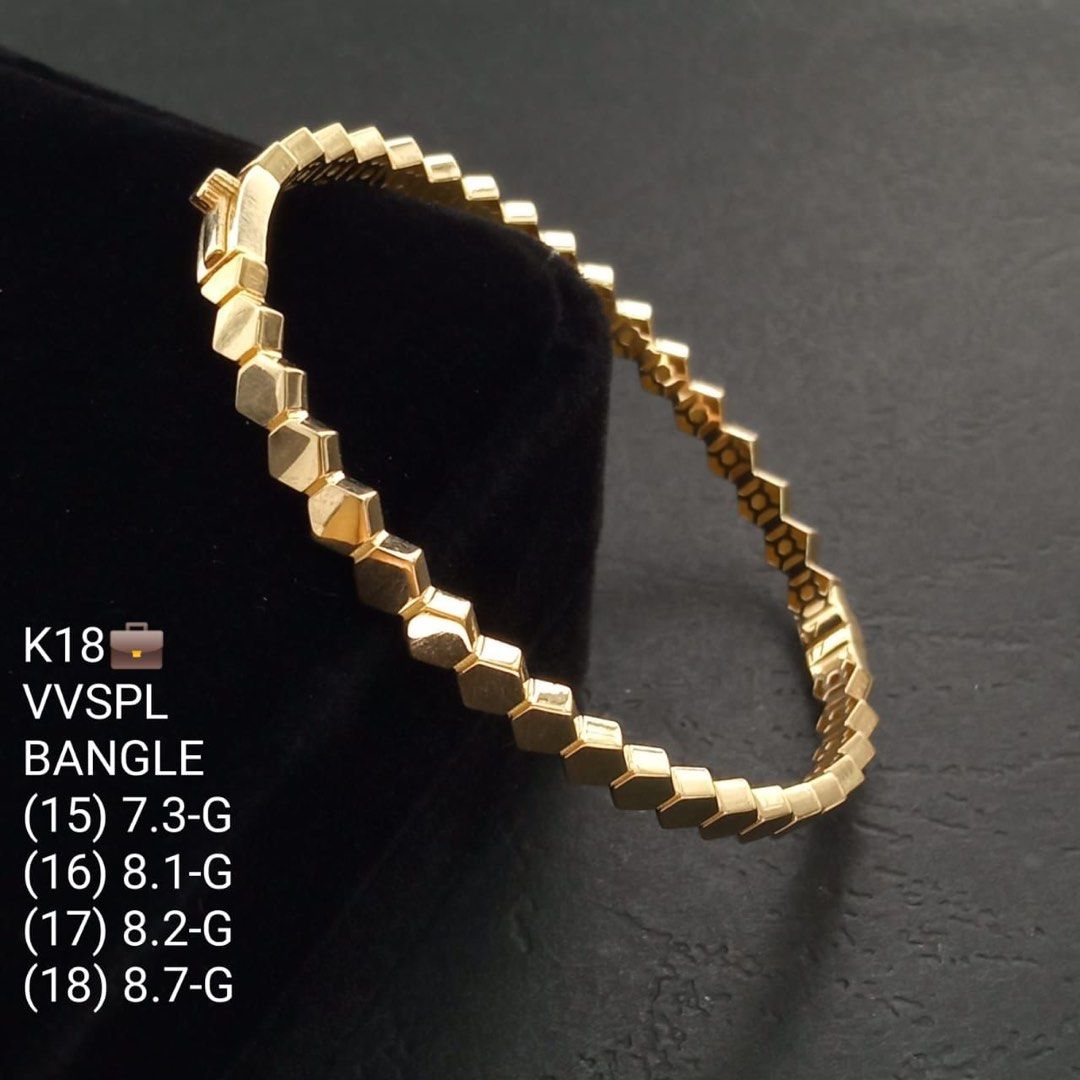 Hexagon Shape Bangle, Women's Fashion, Jewelry & Organizers, Bracelets on Carousell