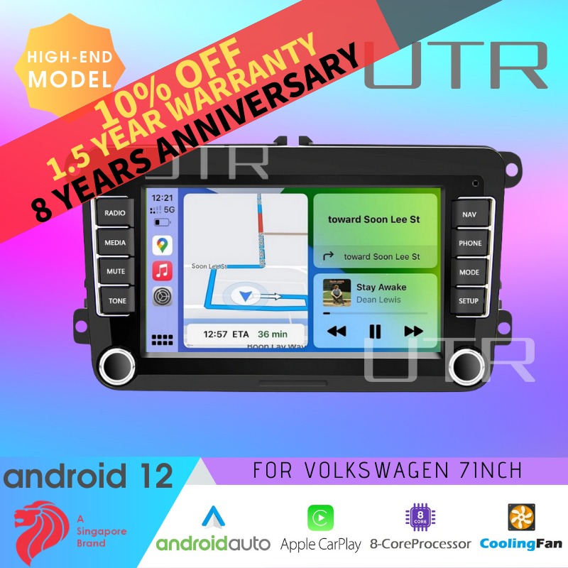 HIGH-END LATEST ANDROID VW VOLKSWAGEN ALL MODEL 7INCH 8 CORE ANDROID 12 ...