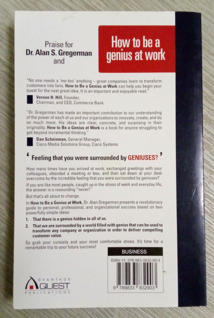 How to be a genius at work, Hobbies & Toys, Books & Magazines ...