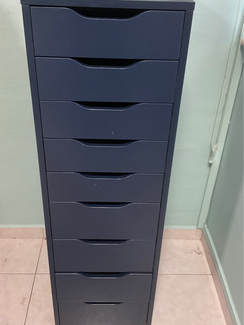 IKEA Alex nine drawers, Furniture & Home Living, Furniture, Shelves ...