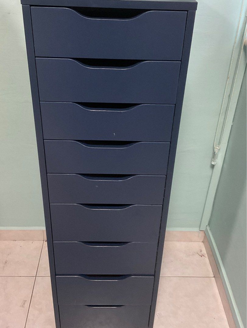 IKEA Alex nine drawers, Furniture & Home Living, Furniture, Shelves ...