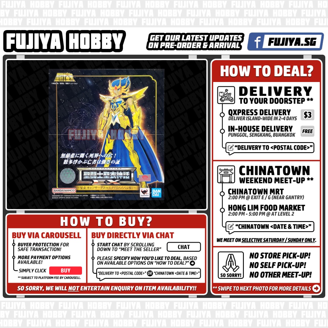 [IN-STOCK, LAST-1!!] Saint Seiya Cloth Myth SCM EX Cancer Deathmask ...