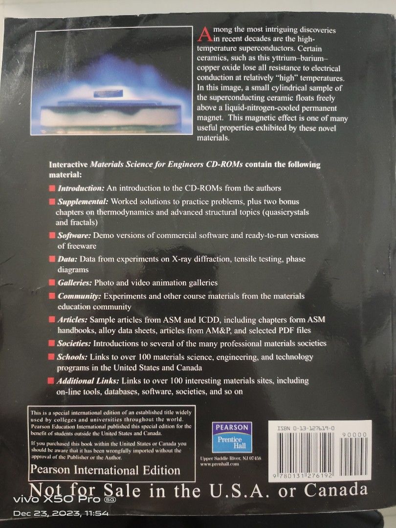 James F. Shackelford Introduction to Materials Science for Engineers: Sixth Edition, Hobbies ...