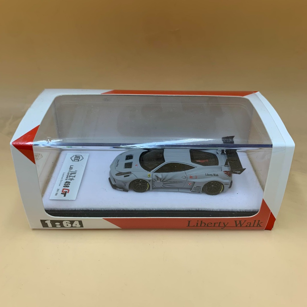 JEC 1/64 Scale Ferrari 458 GT LB WildBody Combat Grey Color Die-cast ...