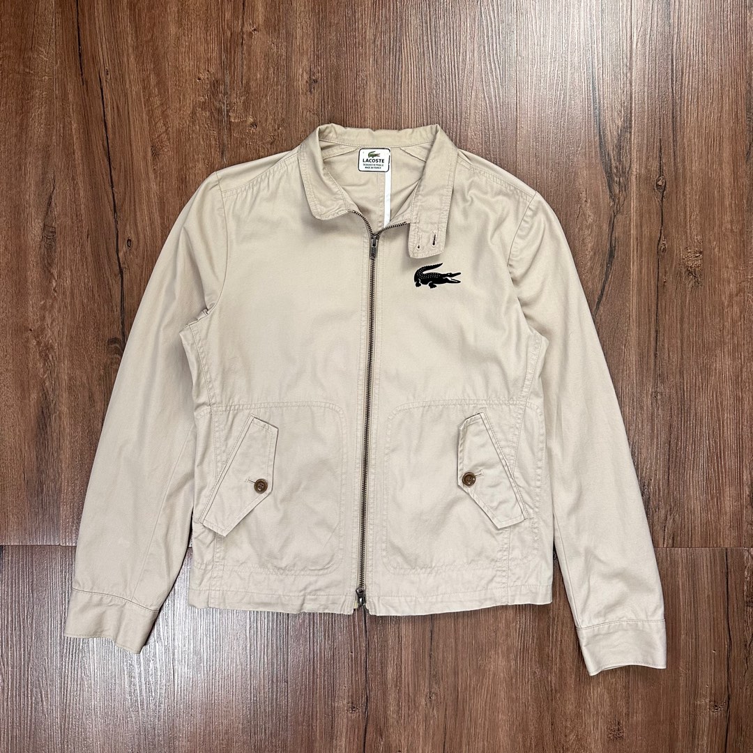 Lacoste Cream Harrington Jacket, Women's Fashion, Coats, Jackets and ...