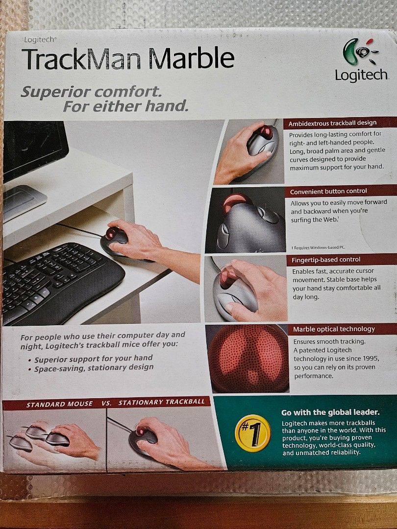 Logitech trackman marble, Computers & Tech, Parts & Accessories, Mouse ...