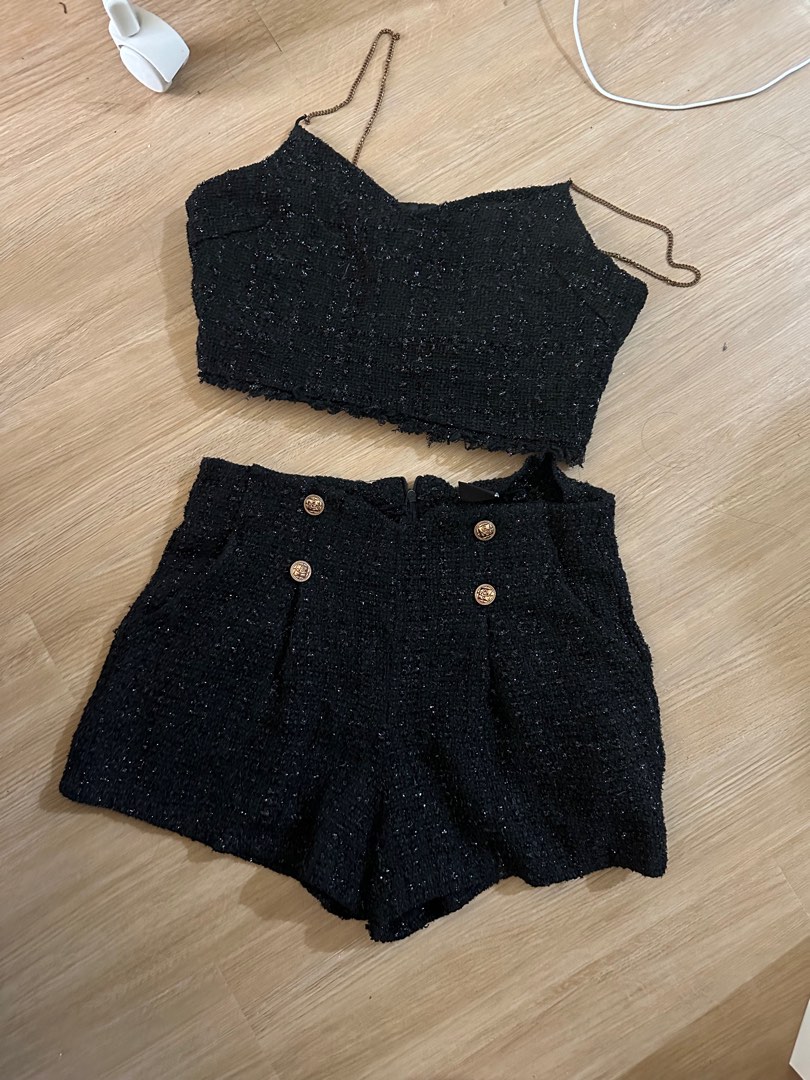 Lovito Shein Tweed Coords New Year Outfit, Women's Fashion, Dresses ...
