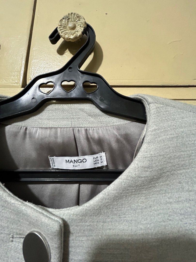 Mango Gray Blazer, Women's Fashion, Coats, Jackets and Outerwear on ...