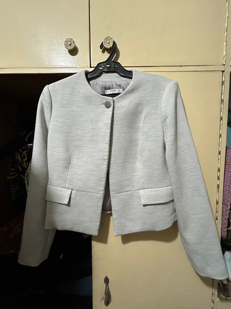 Mango Gray Blazer, Women's Fashion, Coats, Jackets and Outerwear on ...