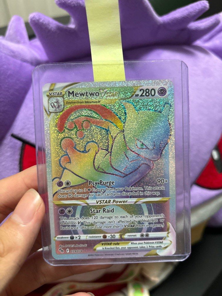 Mewtwo Vstar Rainbow, Hobbies & Toys, Toys & Games on Carousell