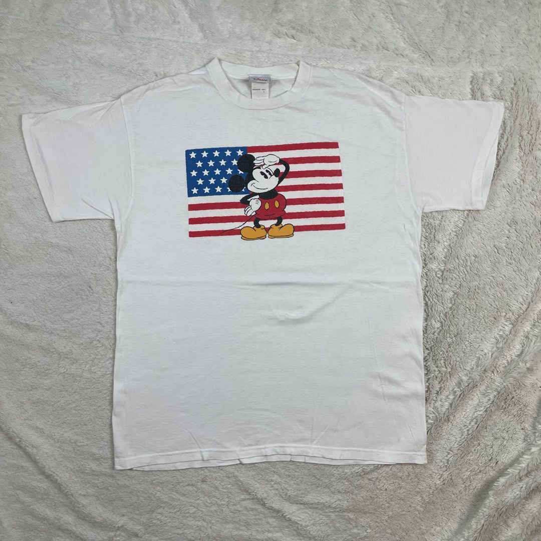 Mickey Mouse Vintage USA Flag Salute, Men's Fashion, Tops & Sets ...