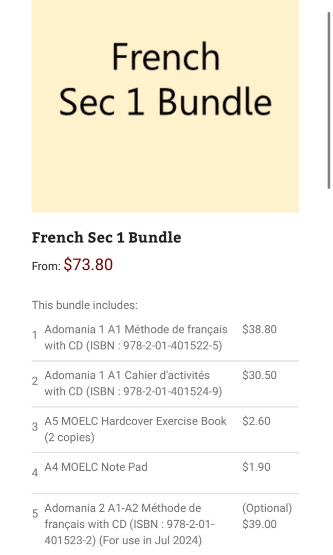 MOELC French textbooks bundle, Hobbies & Toys, Books & Magazines ...