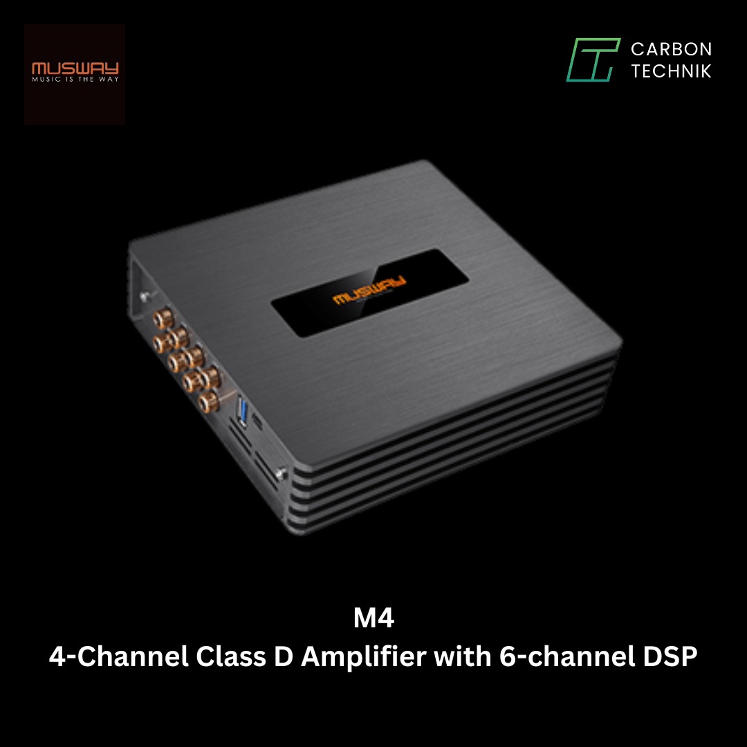 Musway M4 4 Channel Amplifier with 6 Channel DSP, Car Accessories, Accessories on Carousell