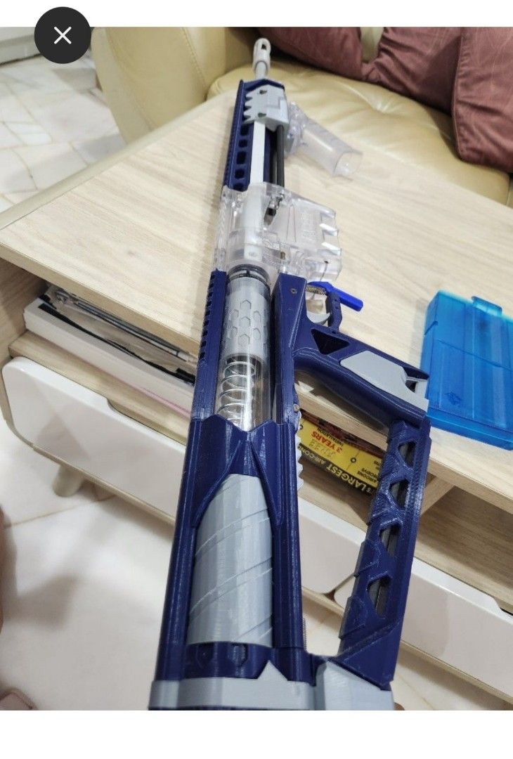 Nerf Worker Caliburn. Molded magwell, Hobbies & Toys, Toys & Games on Carousell