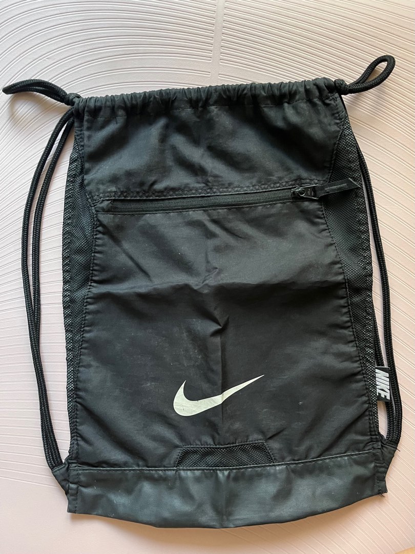 Nike Drawstring Bag Black, Men's Fashion, Bags, Backpacks on Carousell