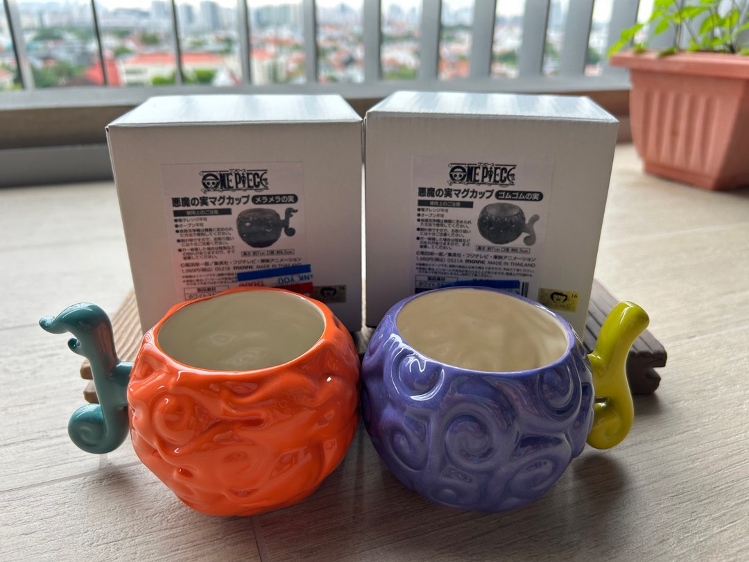 Limited Edition One Piece Mugs (Gomu Gomu Fruit and Mera Mera Fruit ...