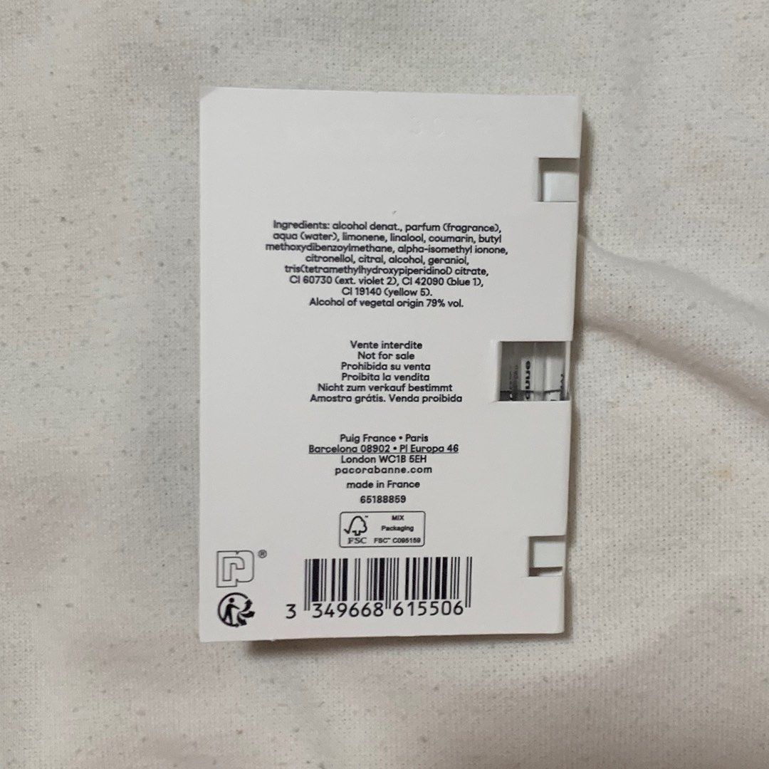 Paco Rabanne Phantom Parfum EDP Perfume Sample Mini Travel Size Minis 1 ...