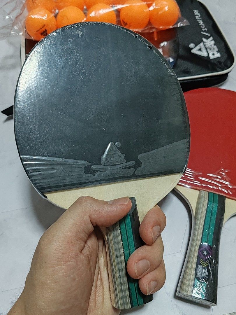 PEAK Table Tennis Bat Rackets Ping Pong Ball Racket Ball Set Table ...